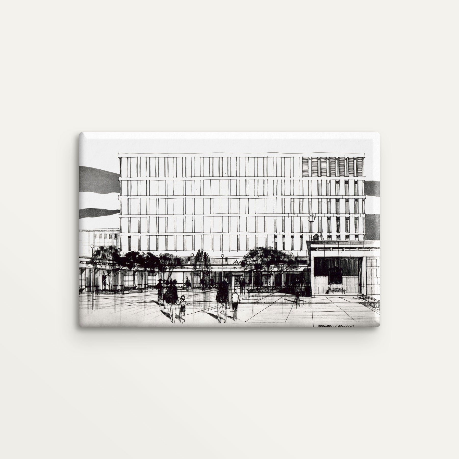 Winnipeg City Hall Drawing Magnet | Winnipeg Architecture Foundation Shop